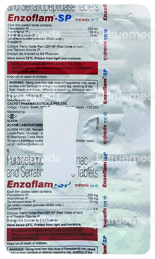 Enzoflam Sp Tablet 10 - Uses, Side Effects, Dosage, Price | Truemeds