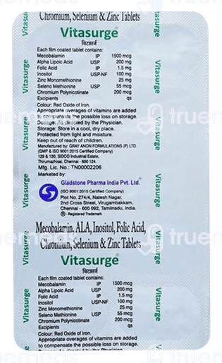 Vitasurge Tablet 10 - Uses, Side Effects, Dosage, Price | Truemeds