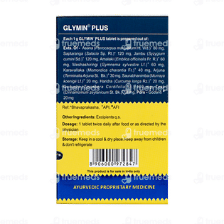 Kerala Ayurveda Glymin Plus Tablet 100 - Uses, Side Effects, Dosage ...
