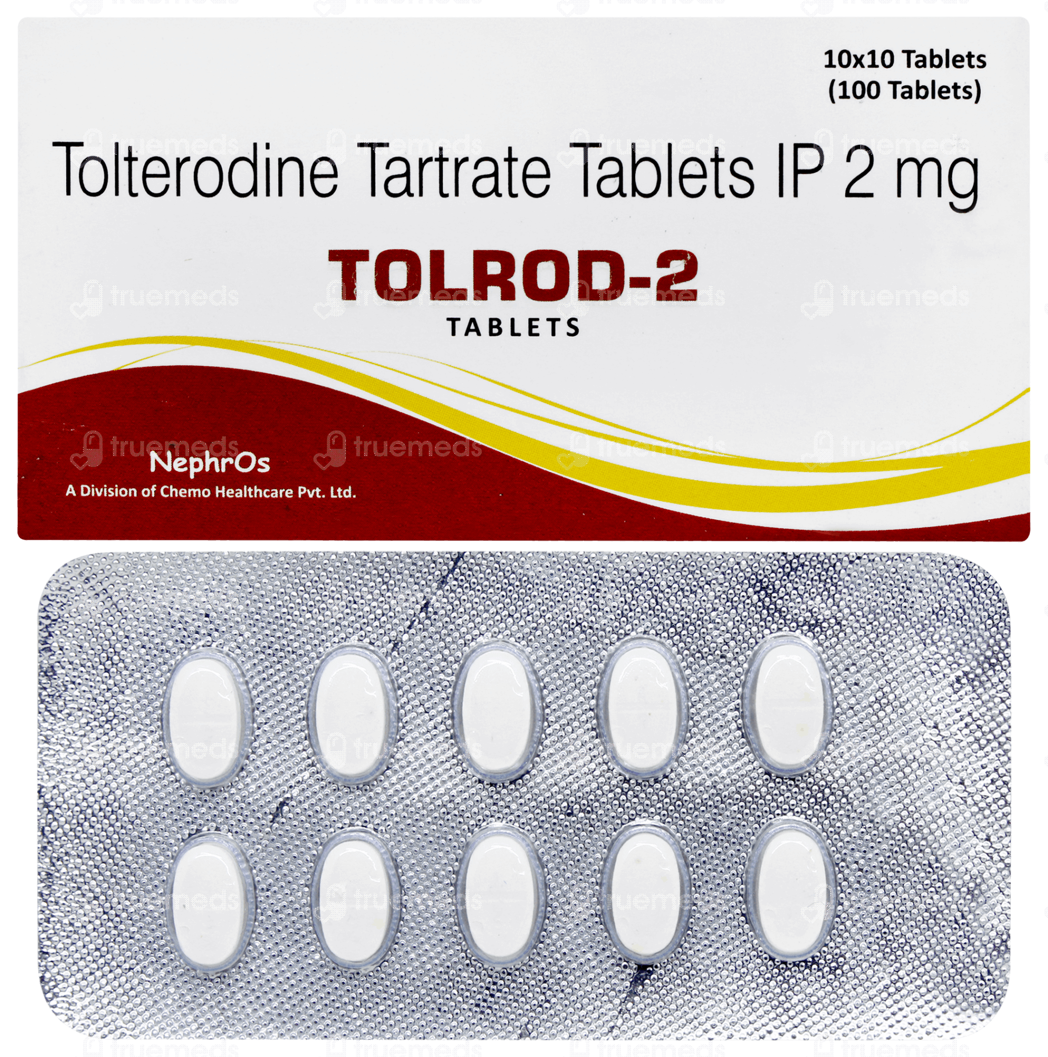 Tolrod 2 Mg Tablet 10 - Uses, Side Effects, Dosage, Price | Truemeds