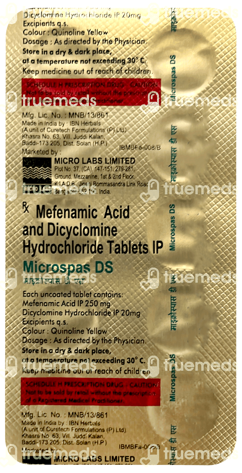 Ud Spas 20/250 MG | Order Ud Spas 20/250 MG Tablet Online at Truemeds