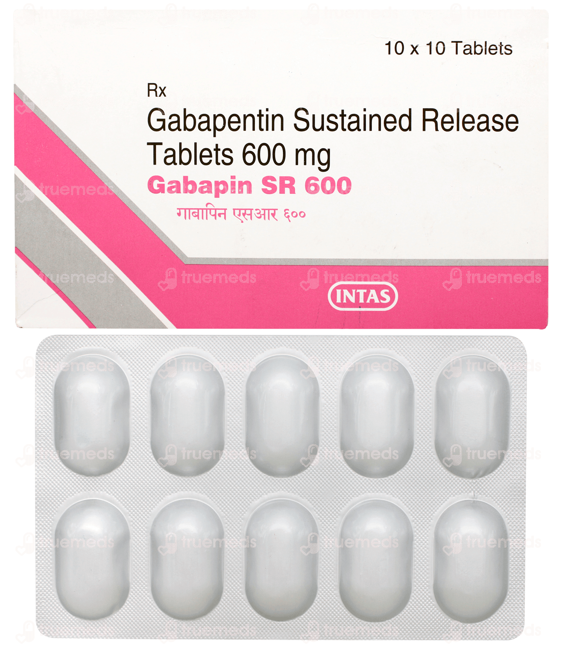 Gabapin Sr 600 Mg Tablet 10 - Uses, Side Effects, Dosage, Price | Truemeds