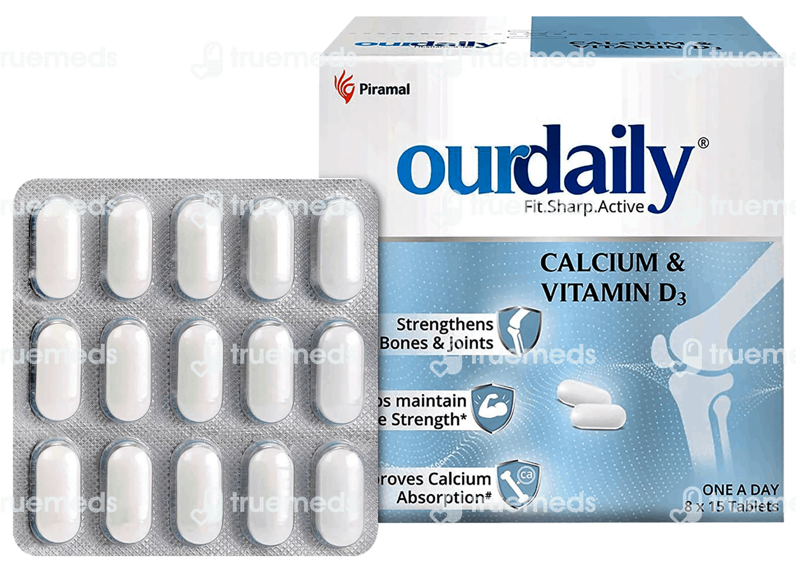 Ourdaily Calcium And Vitamin D3 Tablet 120 - Uses, Side Effects, Dosage ...