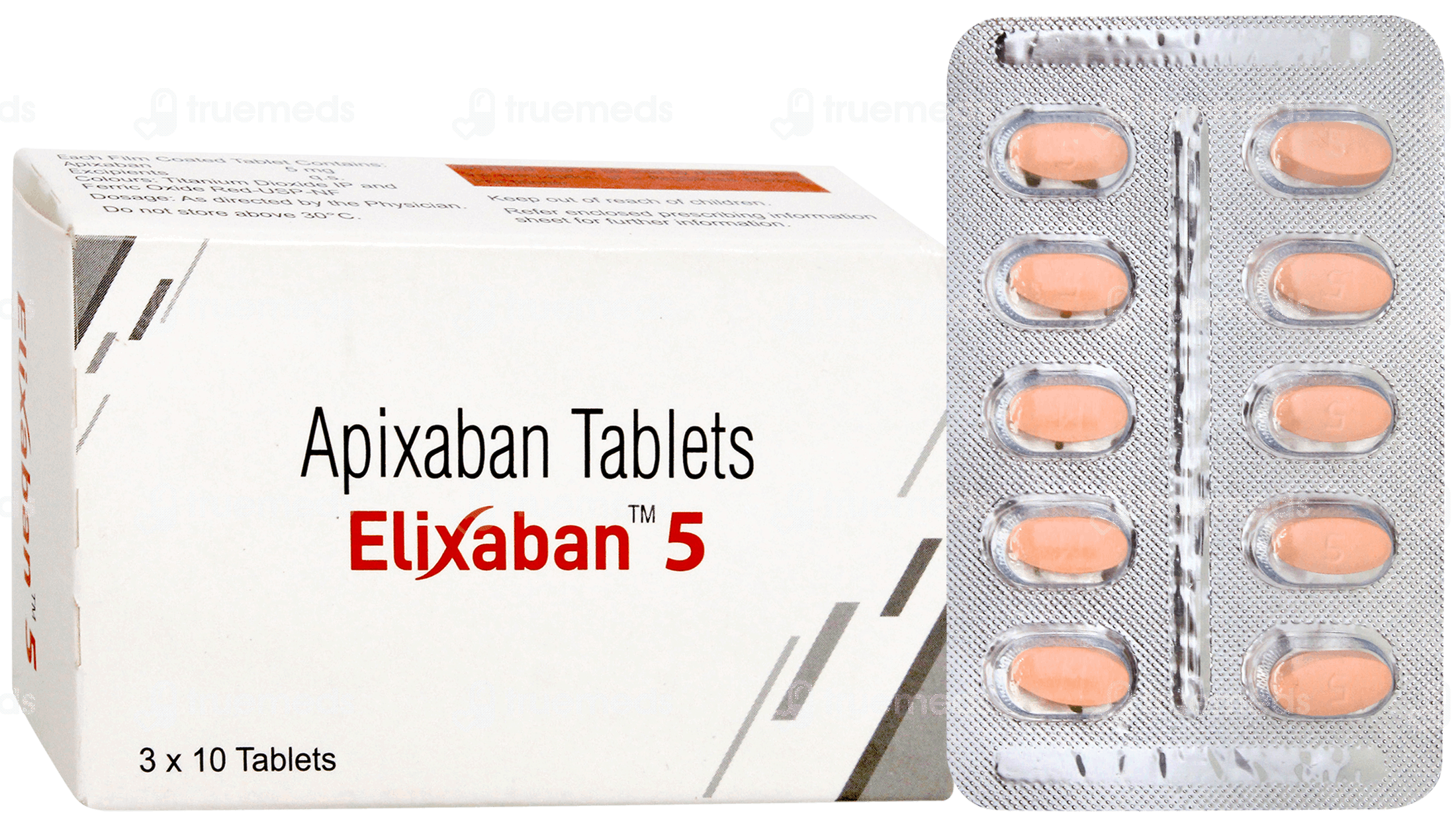 Elixaban 5 Tablet 10 - Uses, Side Effects, Dosage, Price | Truemeds