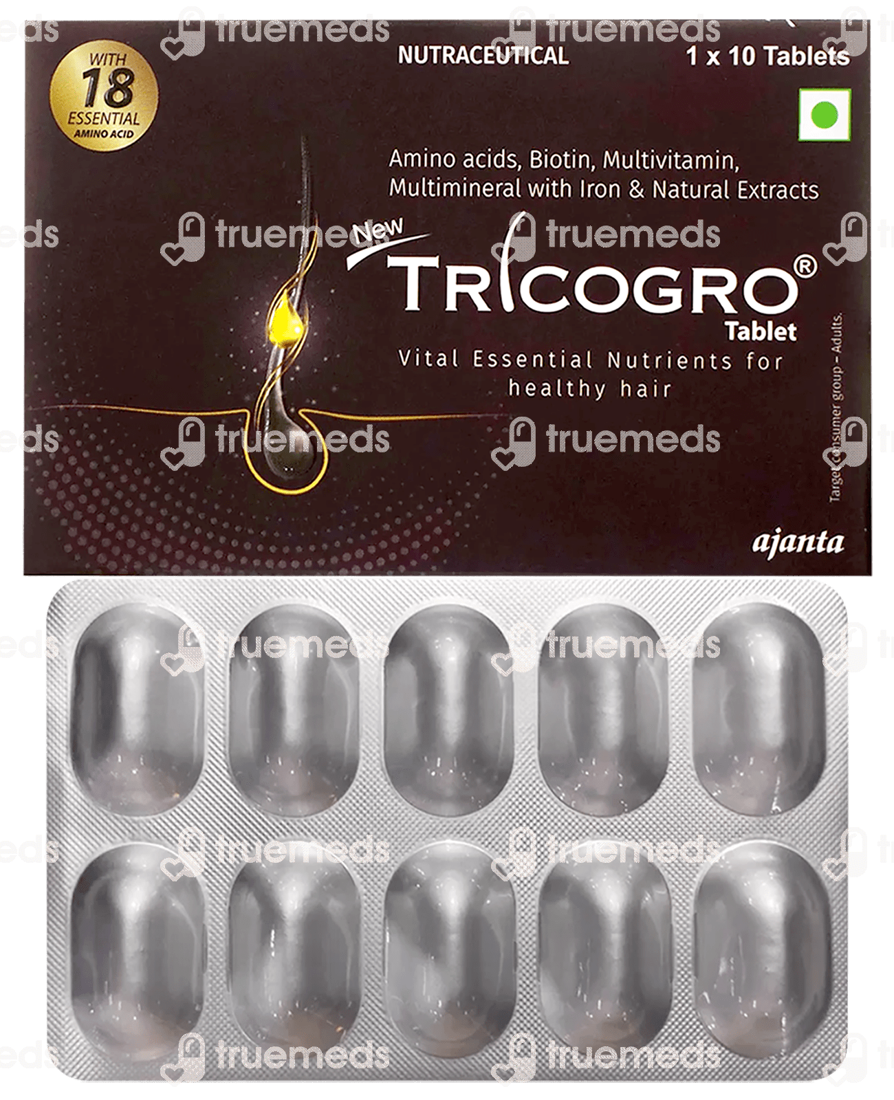 New Tricogro Tablet 10 - Uses, Side Effects, Dosage, Price | Truemeds