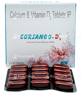 Corsango D3 Tablet 15 - Uses, Side Effects, Dosage, Price | Truemeds