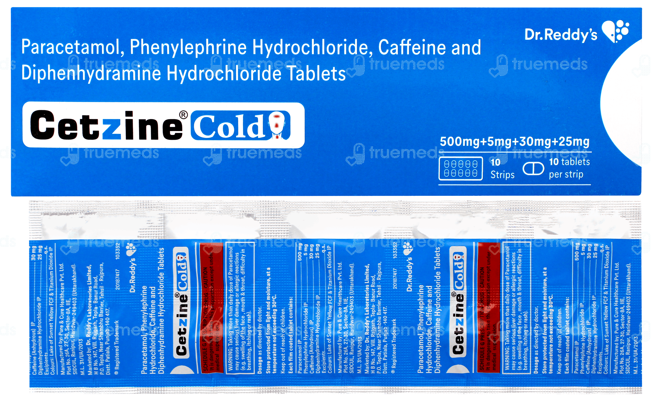 Cetzine Cold Tablet 10 - Uses, Side Effects, Dosage, Price | Truemeds