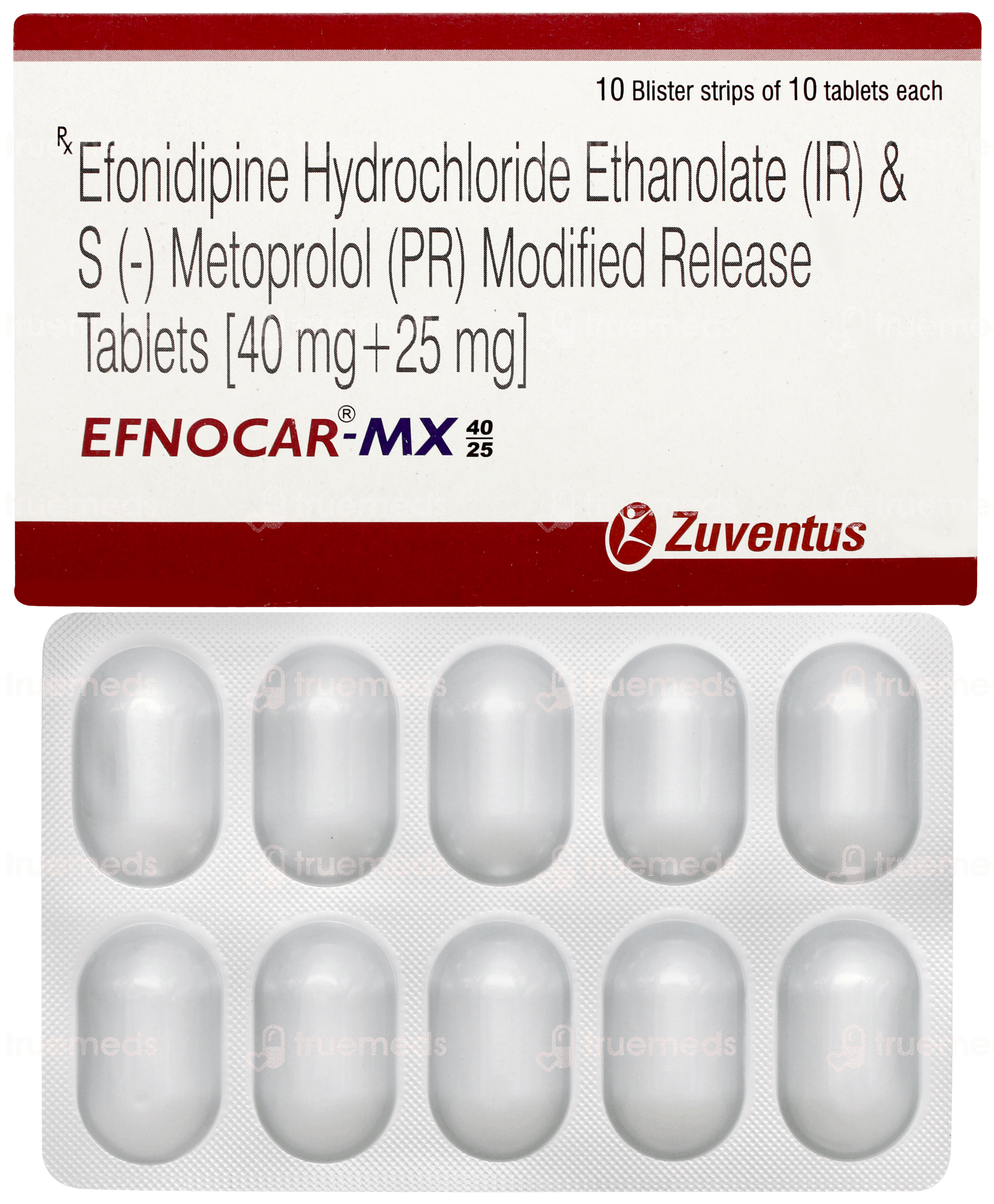 Efnocar Mx Tablet 10 - Uses, Side Effects, Dosage, Price | Truemeds