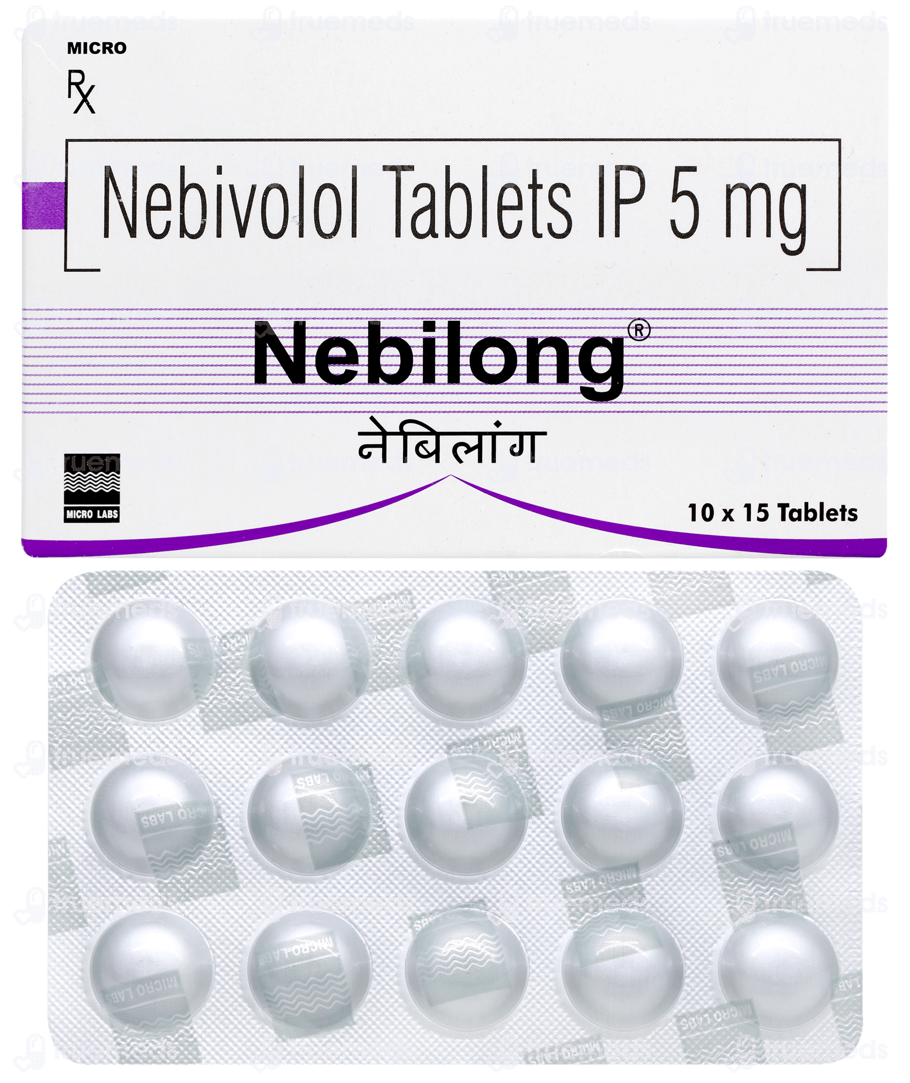 Nebilong 5 Mg Tablet 15 - Uses, Side Effects, Dosage, Price | Truemeds