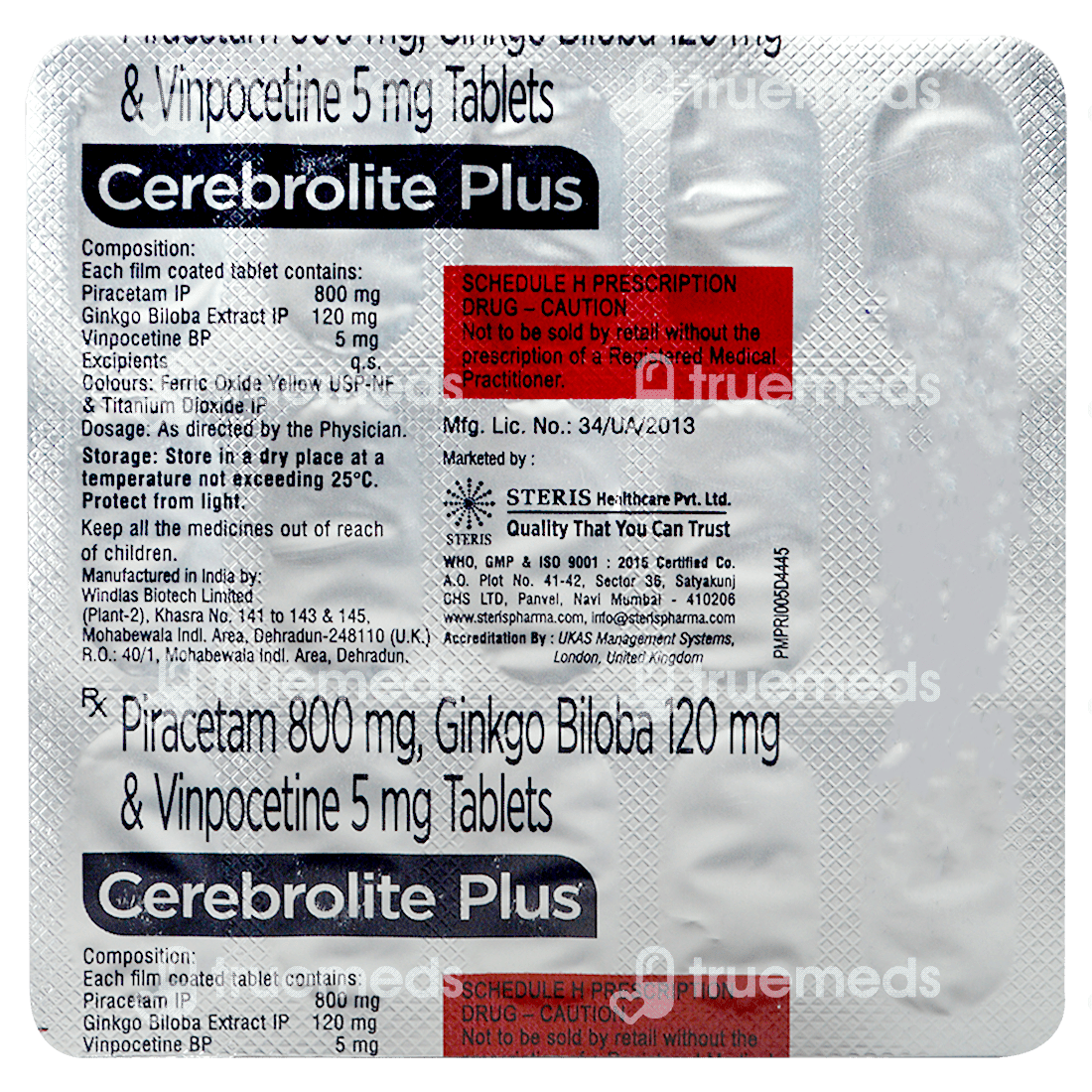 Cerebrolite Plus Tablet 15 - Uses, Side Effects, Dosage, Price | Truemeds