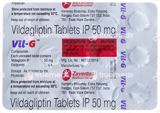 Vil G 50 Mg Tablet 15 - Uses, Side Effects, Dosage, Price | Truemeds