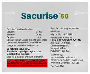 Sacurise 50 Mg Tablet 14 - Uses, Side Effects, Dosage, Price | Truemeds