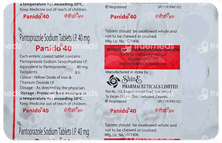 Panido 40 Mg Tablet 15 - Uses, Side Effects, Dosage, Price | Truemeds