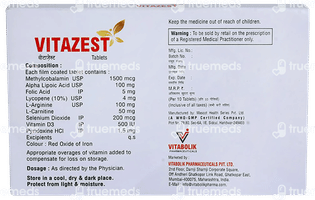 Vitazest Tablet 10 - Uses, Side Effects, Dosage, Price | Truemeds