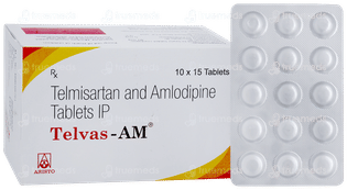 Telvas Am 405 Mg Tablet 15 - Uses, Side Effects, Dosage, Price | Truemeds