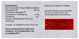Telvas Am 405 Mg Tablet 15 - Uses, Side Effects, Dosage, Price | Truemeds