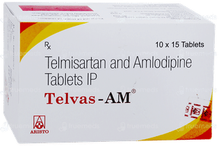 Telvas Am 405 Mg Tablet 15 - Uses, Side Effects, Dosage, Price | Truemeds
