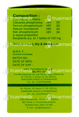 Sbl Bio Combination 1 Anaemia Tablet 25 Gm - Uses, Side Effects, Dosage ...