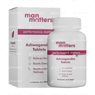 Man Matters Ashwagandha Tablets 60 - Uses, Side Effects, Dosage, Price ...