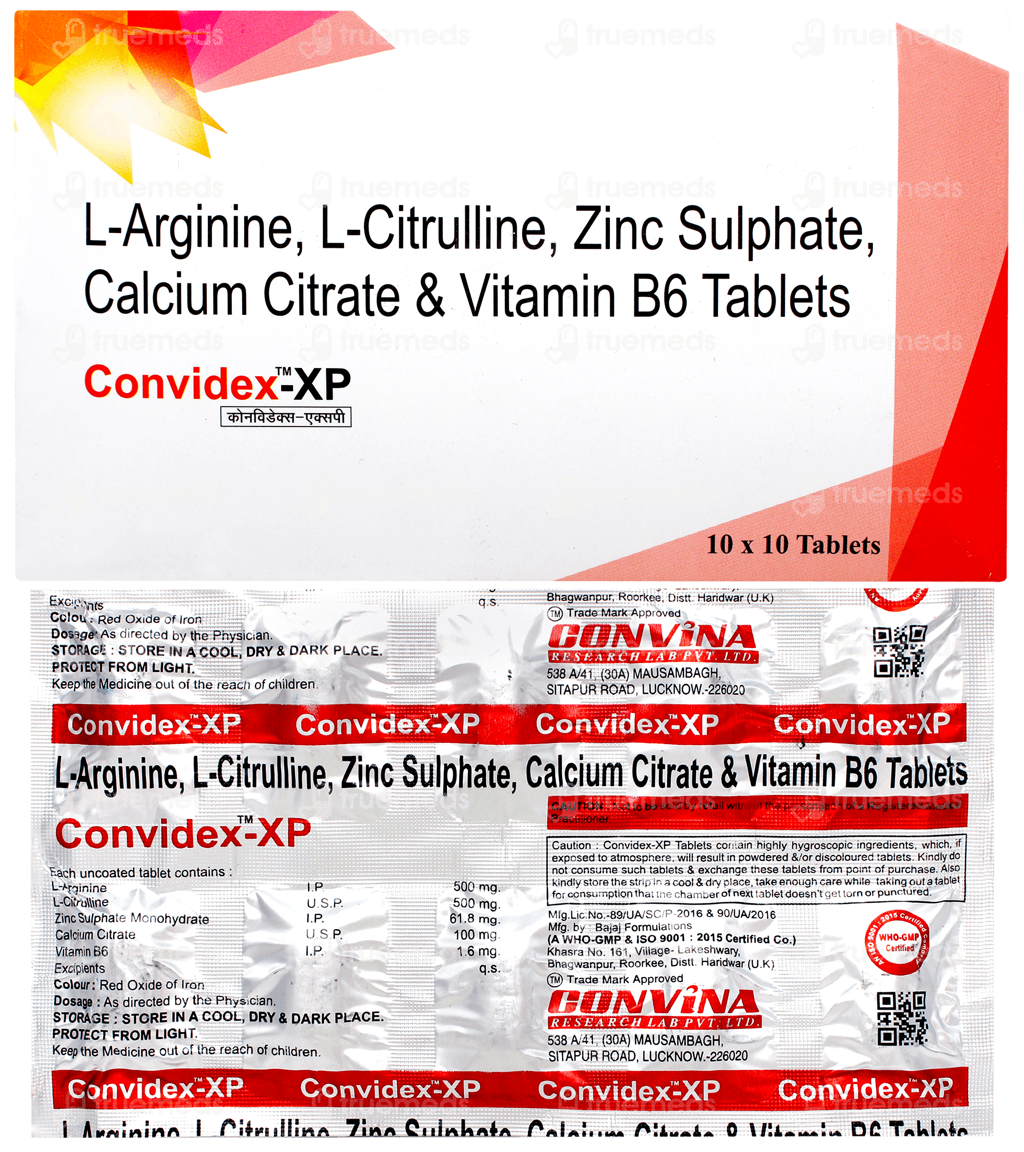 Convidex Xp Tablet 10 - Uses, Side Effects, Dosage, Price | Truemeds