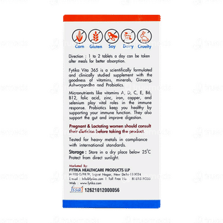 Fytika Vita 365 Tablet: Uses, Side Effects, Price & Substitutes
