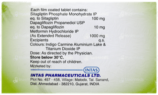 Sitara Dm 1000 Tablet: Uses, Side Effects, Price & Substitutes