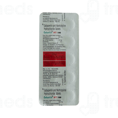 Gabantin Nt 100 Mg Tablet 10 - Uses, Side Effects, Dosage, Price | Truemeds