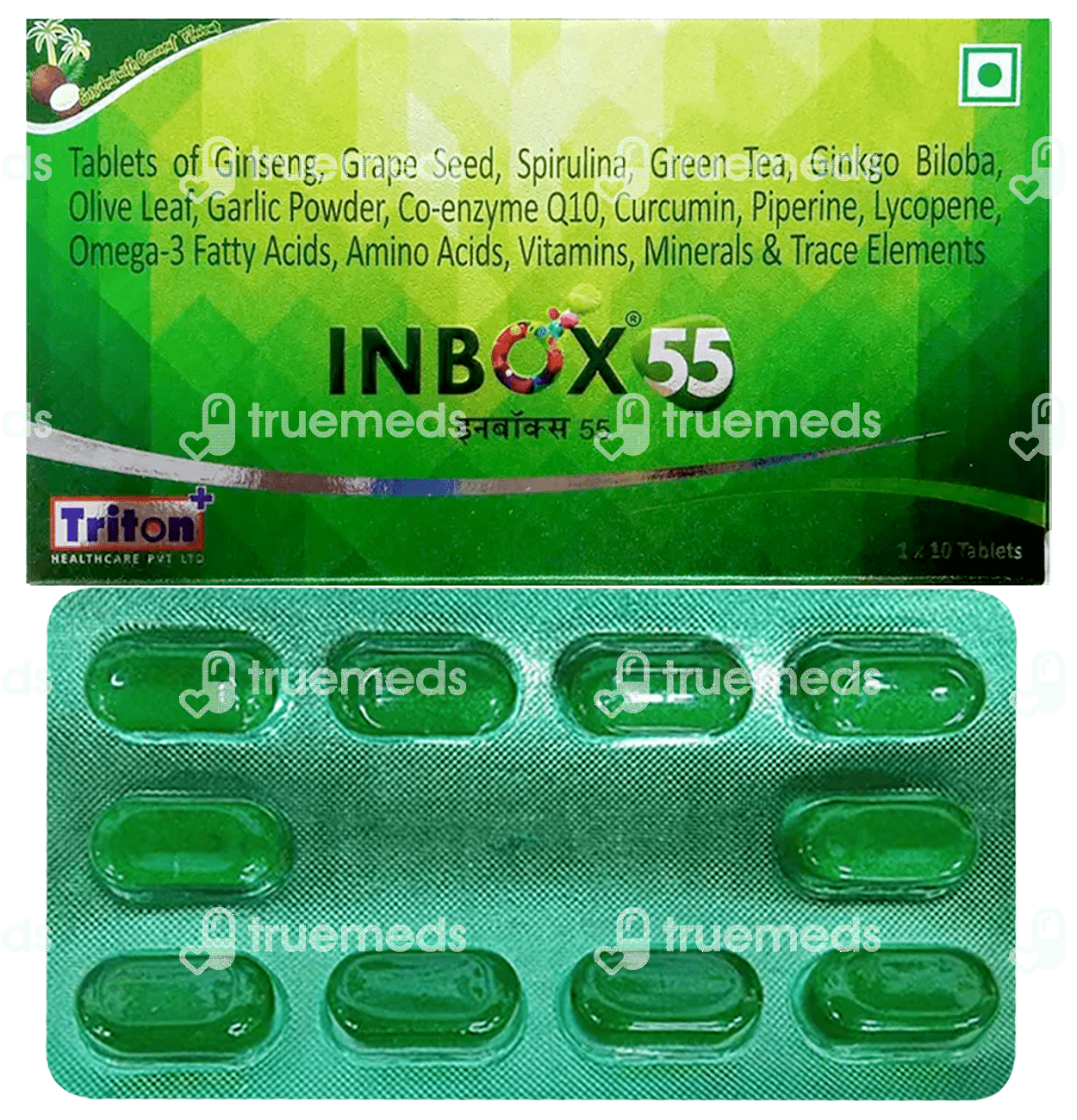 Inbox 55 Mg Tablet 10 - Uses, Side Effects, Dosage, Price | Truemeds