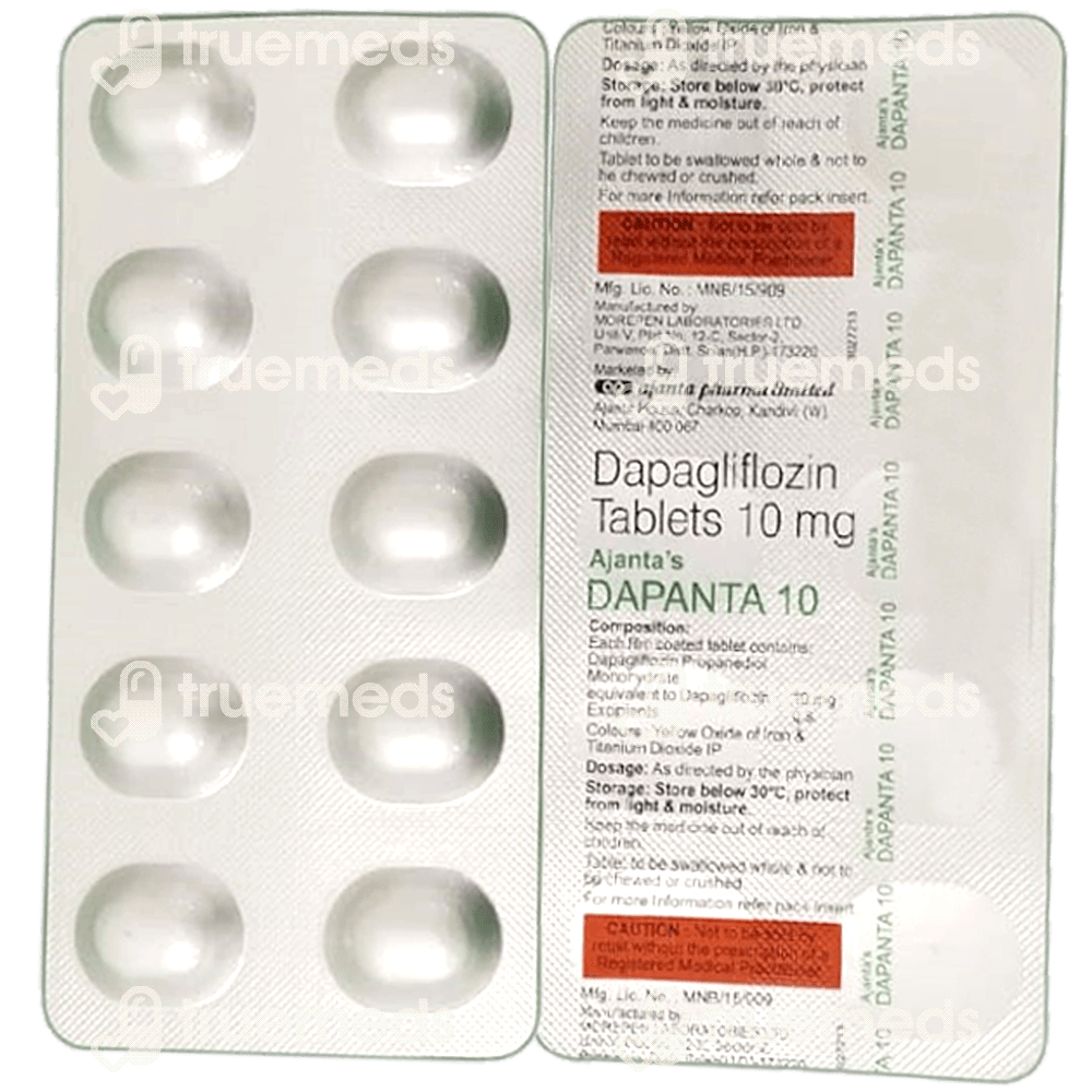 Dapanta 10 Mg Tablet 10 - Uses, Side Effects, Dosage, Price | Truemeds