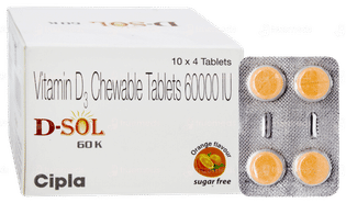 D Sol 60k Orange Sugar Free Chewable Tablet 4 - Uses, Side Effects ...