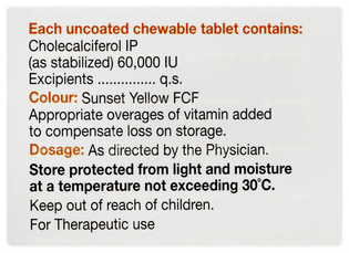 D Sol 60k Orange Sugar Free Chewable Tablet 4 - Uses, Side Effects ...