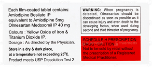 Olmat 40 Am Tablet 15 - Uses, Side Effects, Dosage, Price | Truemeds