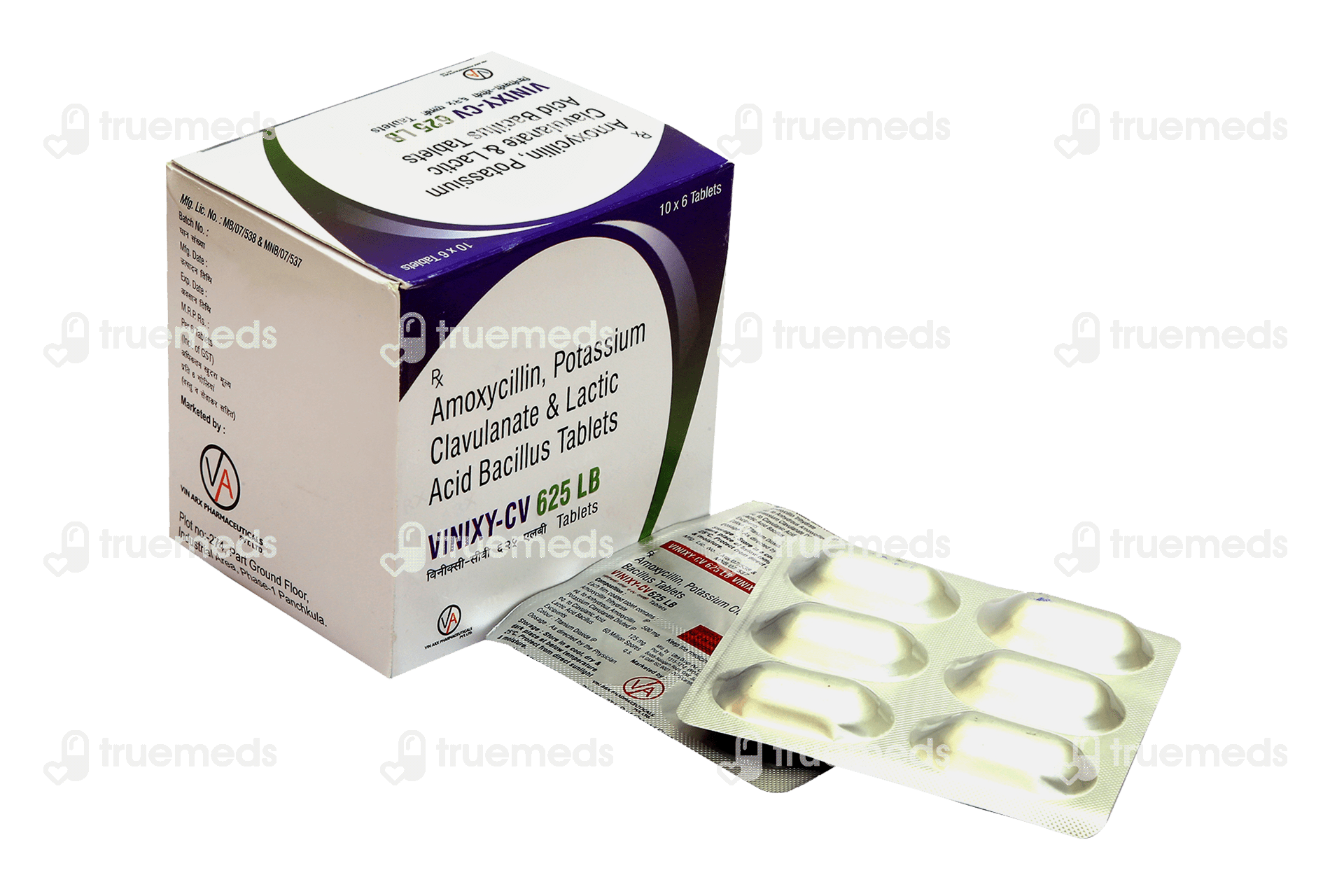 Vinixy Cv 625 Mg Lb Tablet 6 - Uses, Side Effects, Dosage, Price | Truemeds