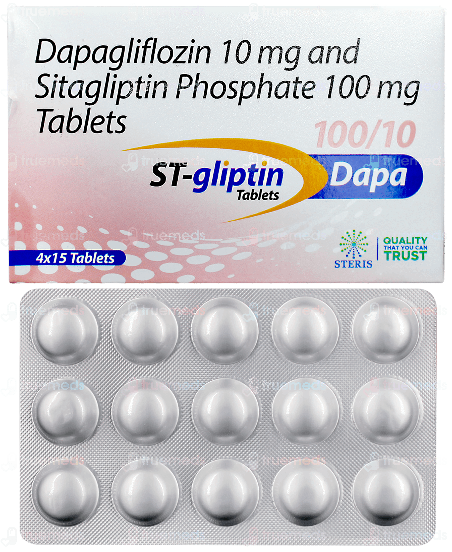 St Gliptin Dapa 10100 Mg Tablet 15 - Uses, Side Effects, Dosage, Price ...