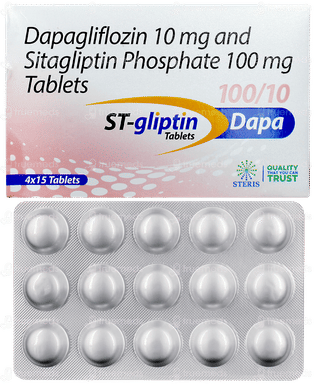 St Gliptin Dapa 10100 Mg Tablet 15 - Uses, Side Effects, Dosage, Price ...