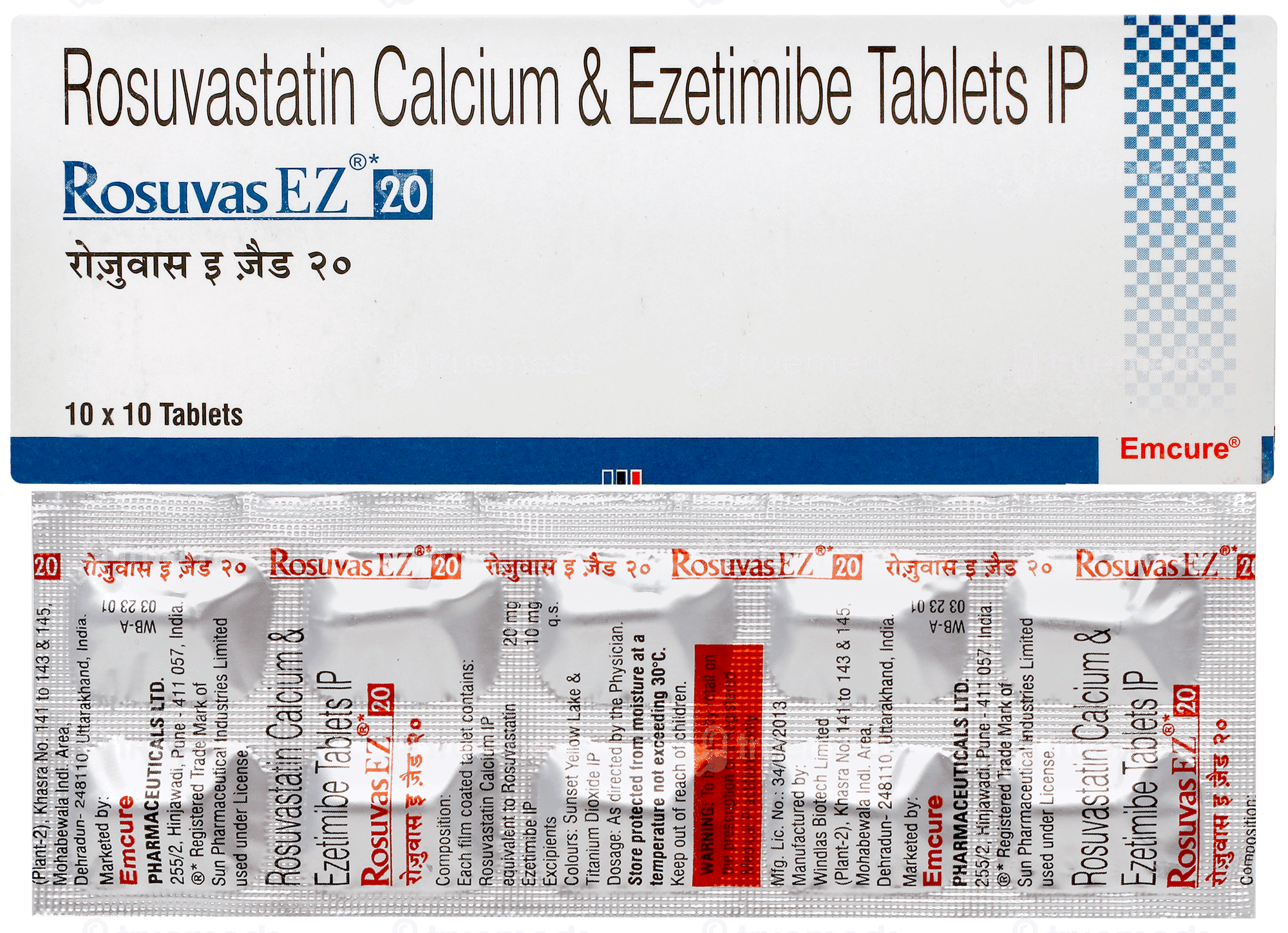 Rosuvas Ez 2010 Mg Tablet 10 - Uses, Side Effects, Dosage, Price | Truemeds
