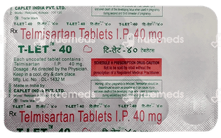 T Let 40 Mg Tablet 15 - Uses, Side Effects, Dosage, Price | Truemeds
