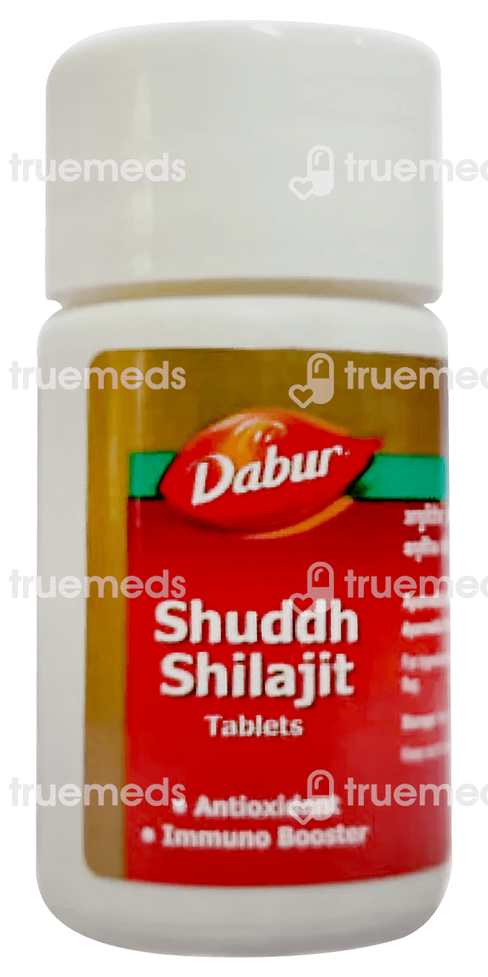 Dabur Shuddh Shilajit Tablet 60 - Uses, Side Effects, Dosage, Price ...