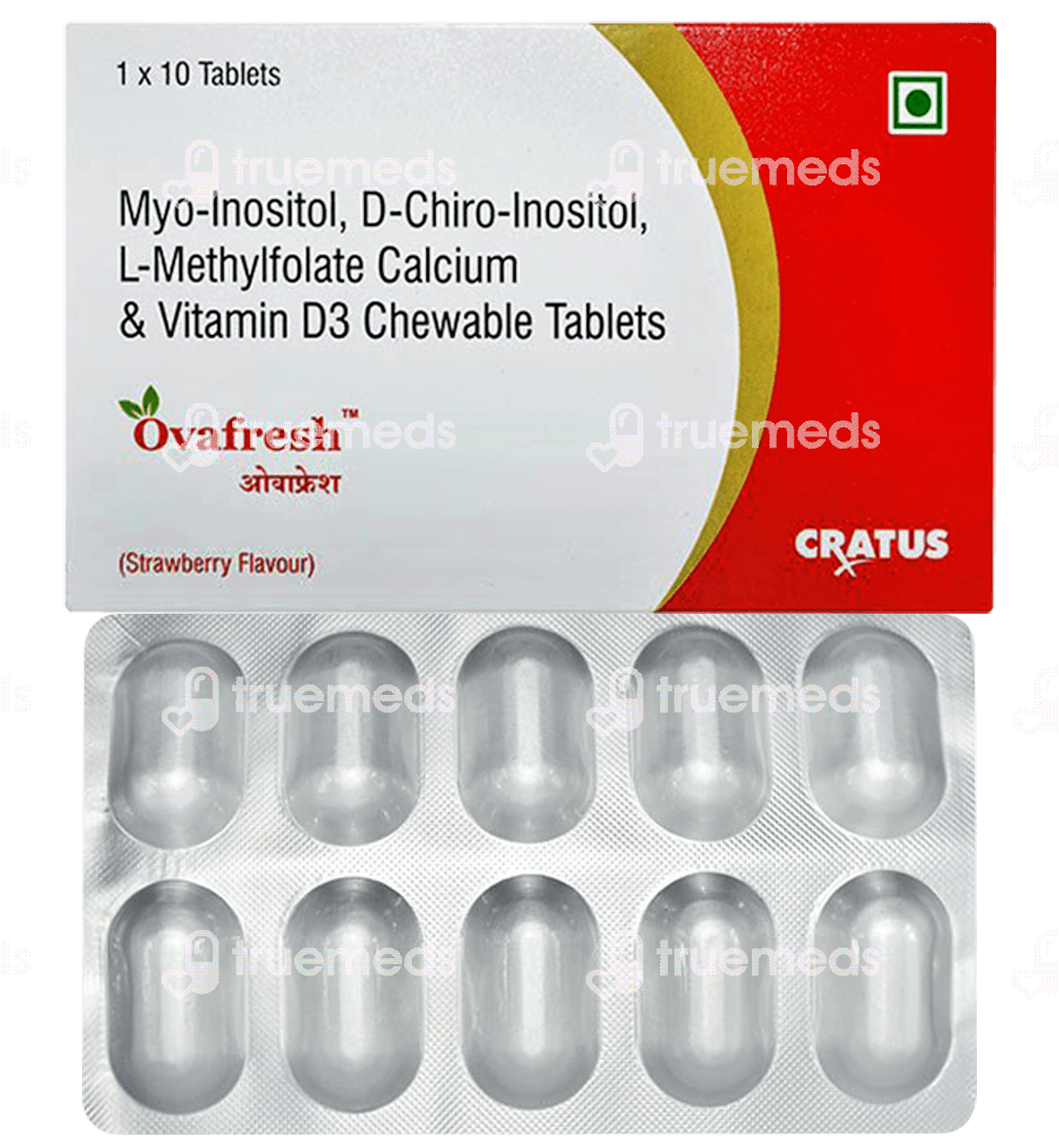 Ovafresh Strawberry Chewable Tablet 10 - Uses, Side Effects, Dosage ...