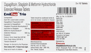 Emildap Trio Tablet: Uses, Side Effects, Price & Substitutes