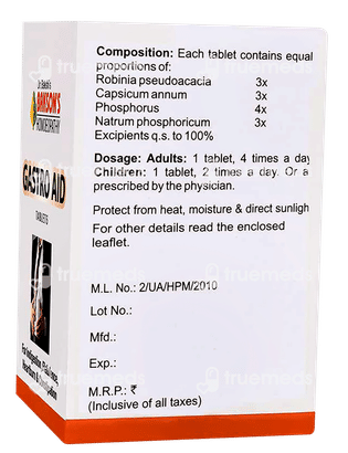 Baksons Gastro Aid Tablet 75 - Uses, Side Effects, Dosage, Price | Truemeds