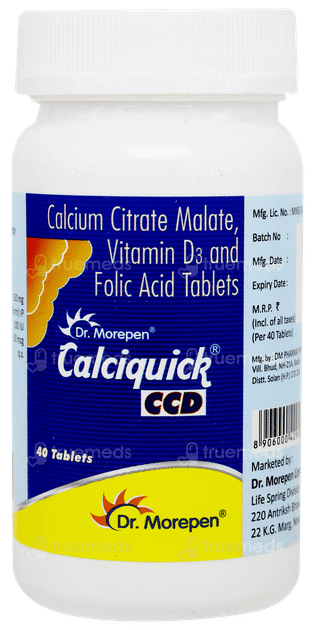 Calciquick Ccd Tablet 40 - Uses, Side Effects, Dosage, Price | Truemeds