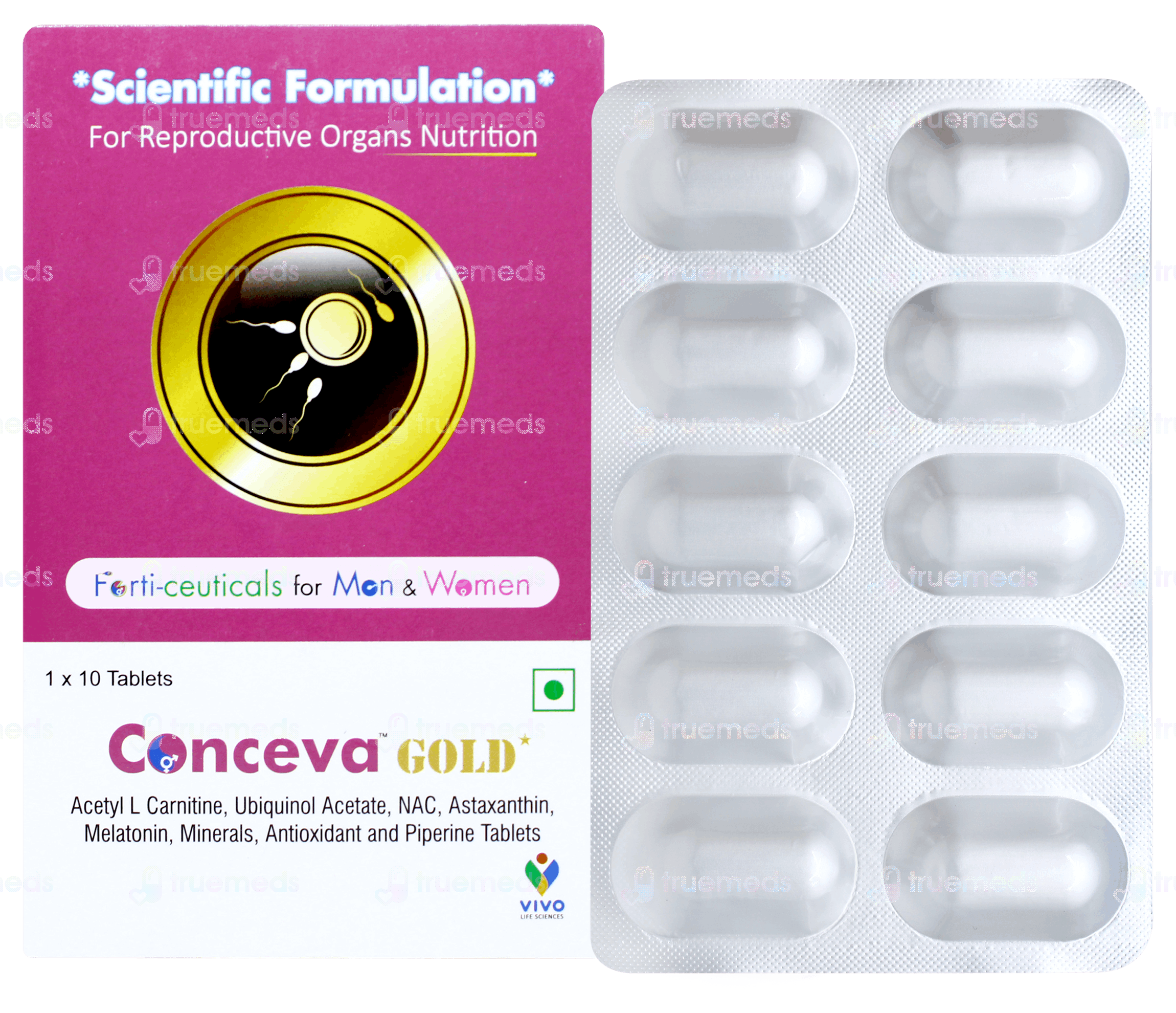 Conceva Gold Tablet 10 - Uses, Side Effects, Dosage, Price | Truemeds