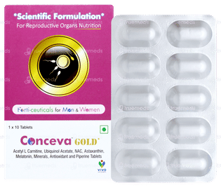 Conceva Gold Tablet 10 - Uses, Side Effects, Dosage, Price | Truemeds