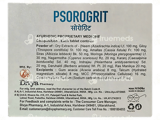 Patanjali Divya Psorogrit Tablet 60 - Uses, Side Effects, Dosage, Price ...