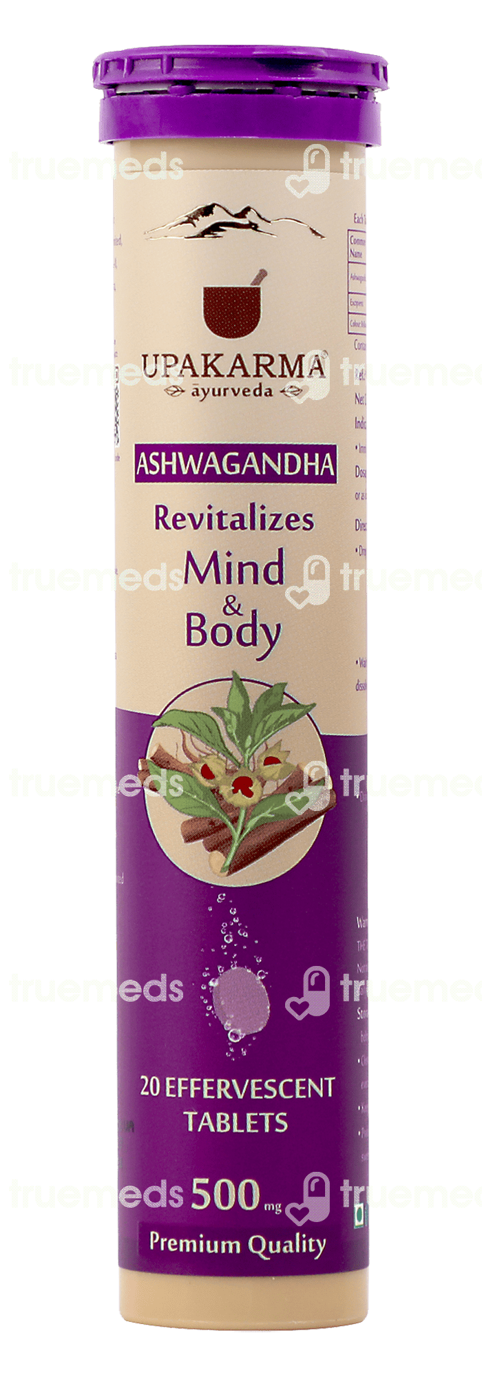 Upakarma Ayurveda Ashwagandha Effervescent Tablet 20 - Uses, Side ...