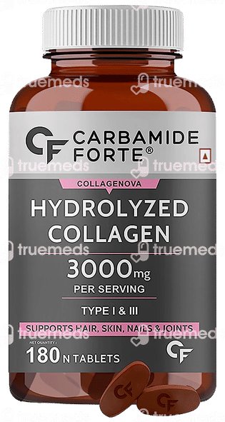 Carbamide Forte Hydrolyzed Collagen Tablet 180 - Uses, Side Effects ...