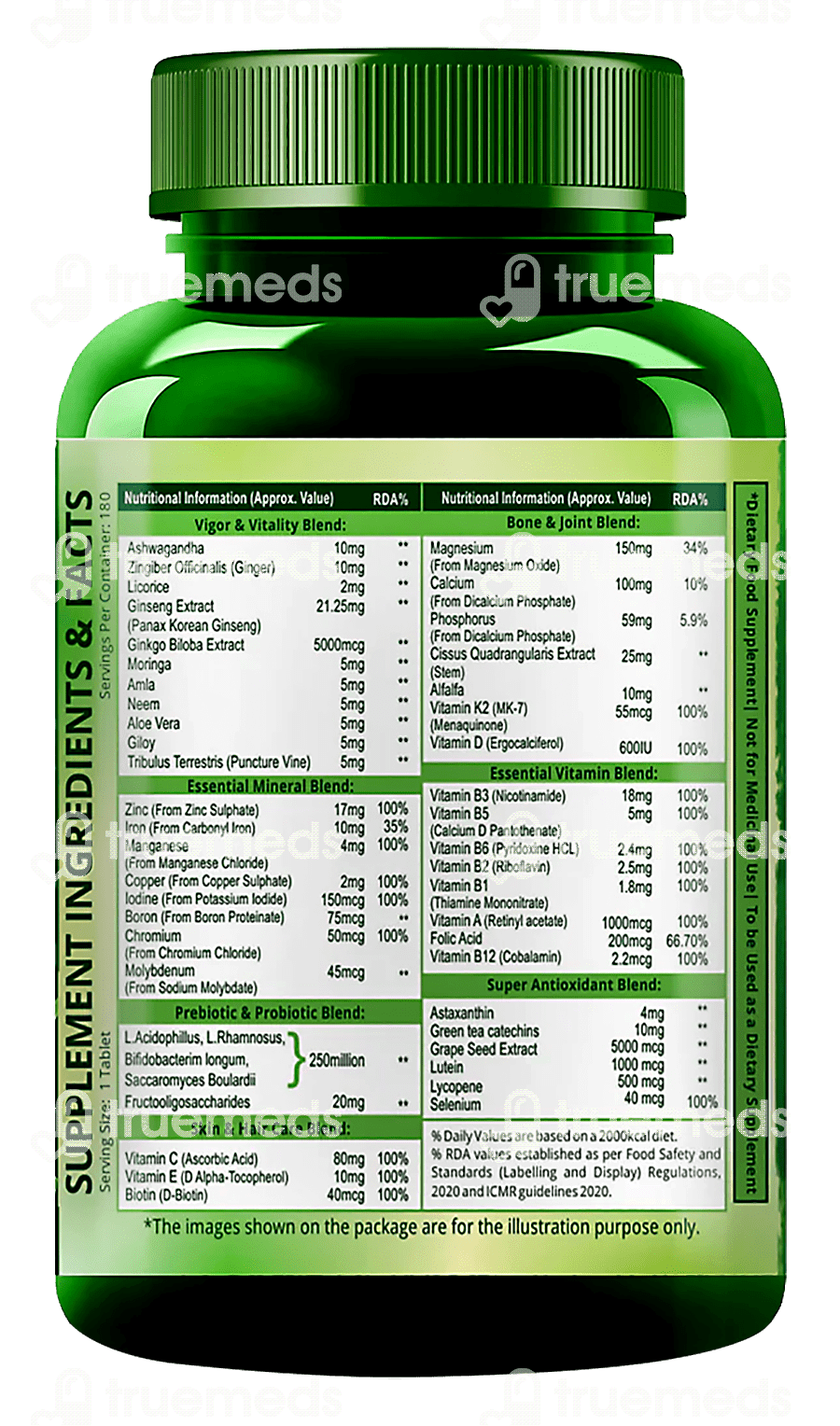 Himalayan Organics Multivitamin With Probiotics Vegetarian Tablet 180 ...