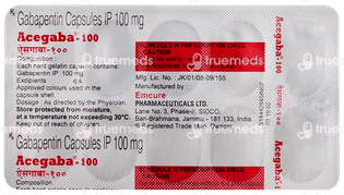 Acegaba 100 Mg Capsule 10 - Uses, Side Effects, Dosage, Price | Truemeds