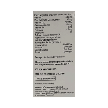 Geo D3 Cz Sugarfree Chewable Tablet 15 - Uses, Side Effects, Dosage ...